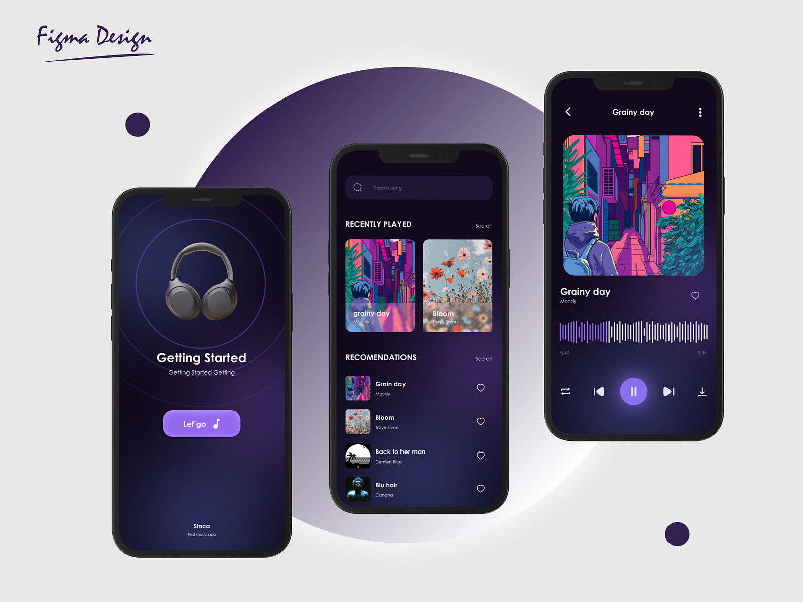 Modern Music App UI Design by K_DESAIN on Dribbble