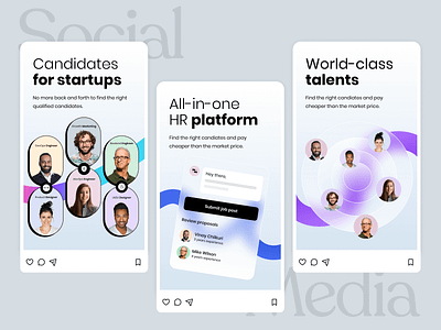 HR Startup social media ads by Emilian for DesignUp on Dribbble