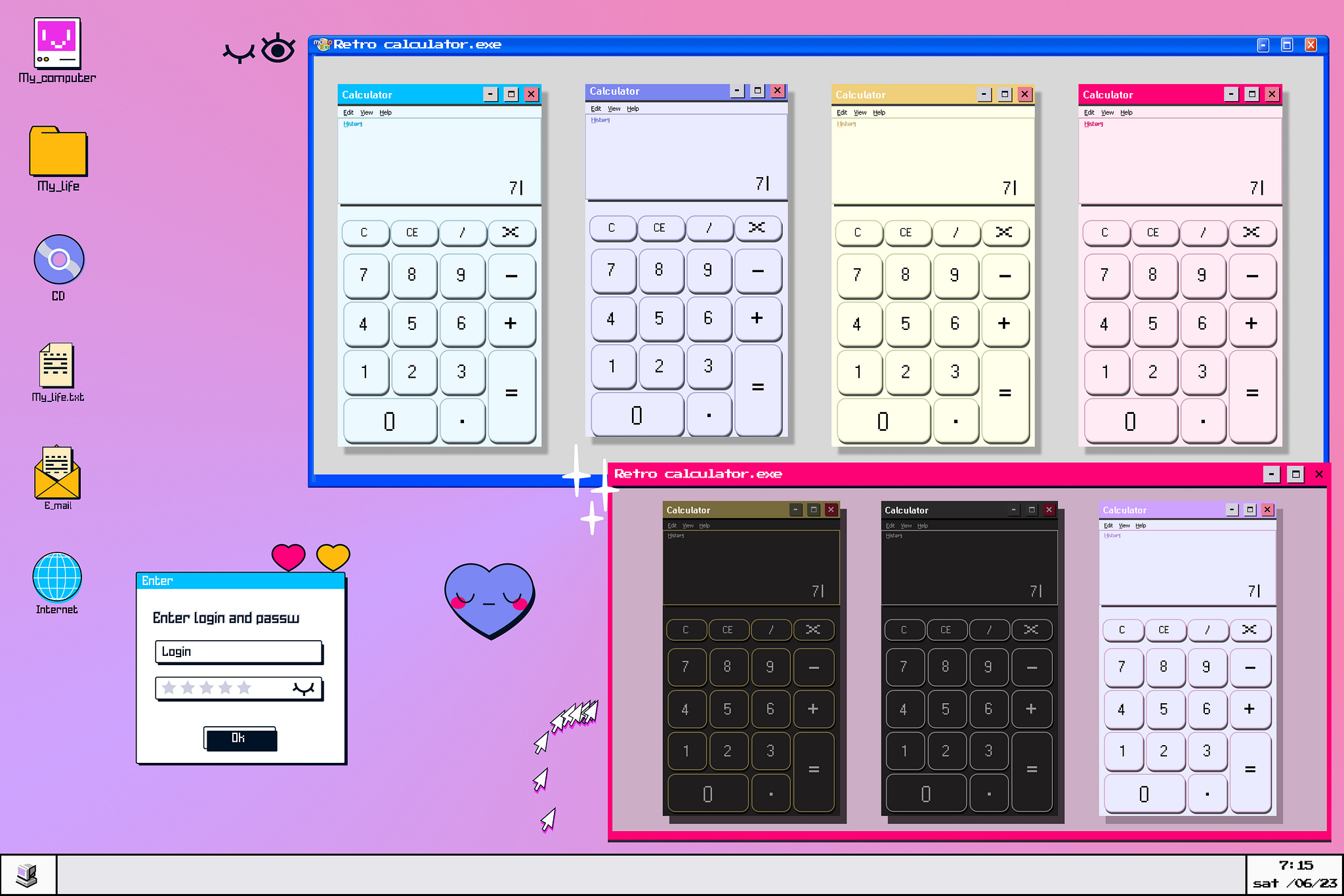 Retro window calculator by Tanishq Gupta on Dribbble