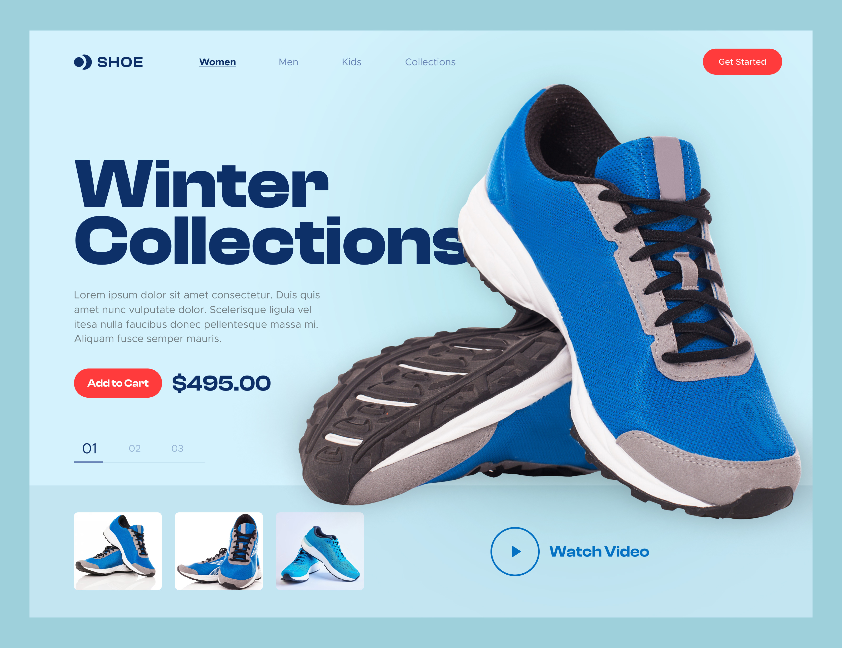 Shoes Store Ecommerce Landing Page by Nure Alam Jabin on Dribbble