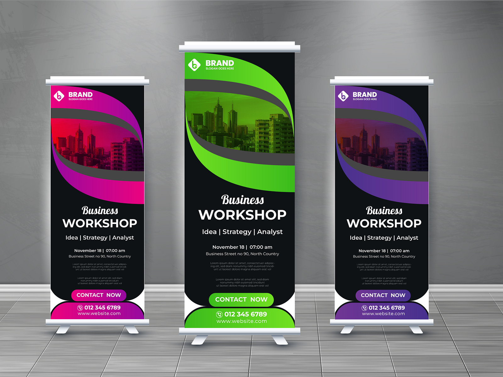 Eye-catching,Vibrant and Versatile Roll-Up Banners design by MD ...