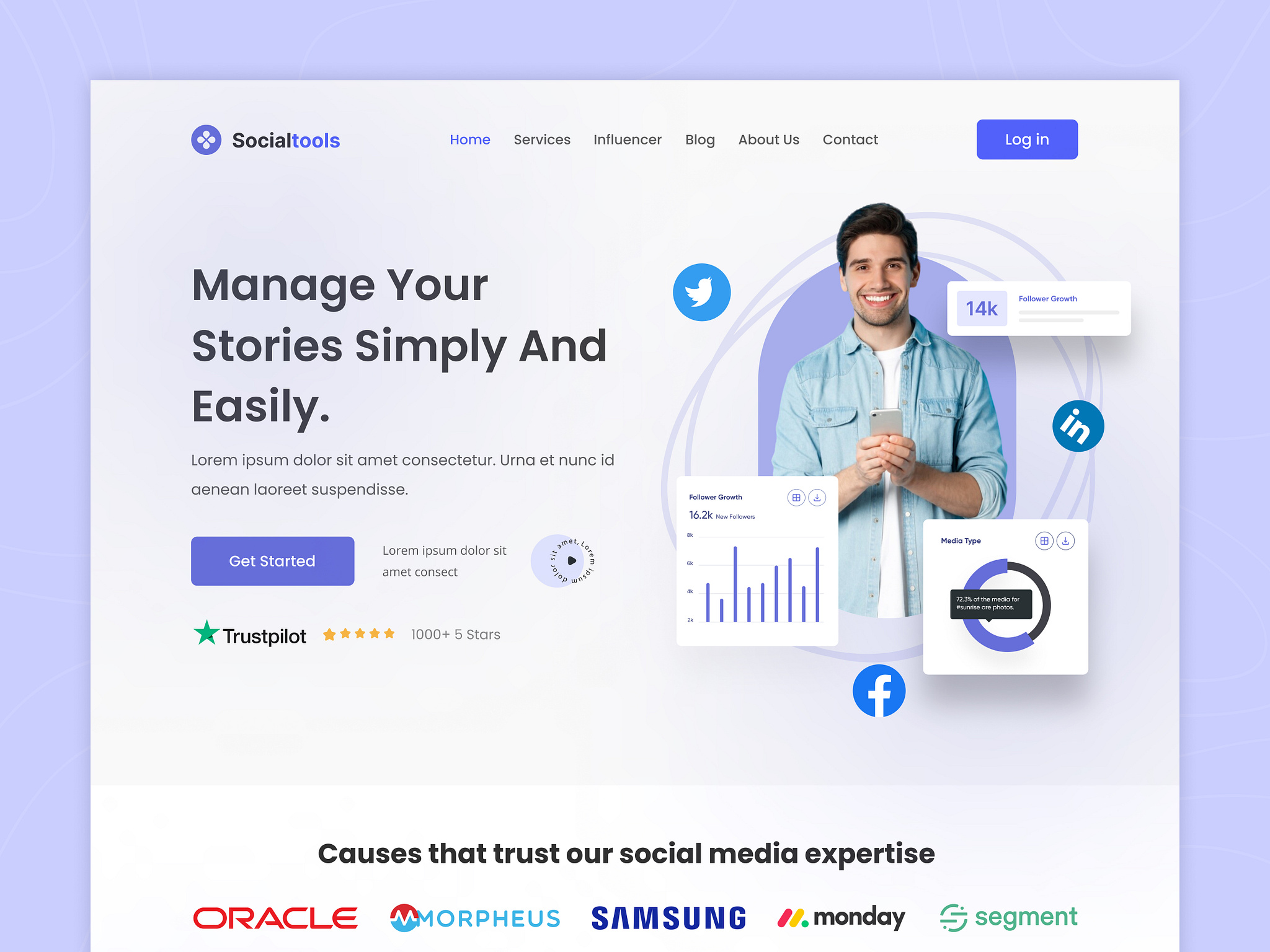 Influencer - Content Creator Landing Page by Aminur Tahmid on Dribbble