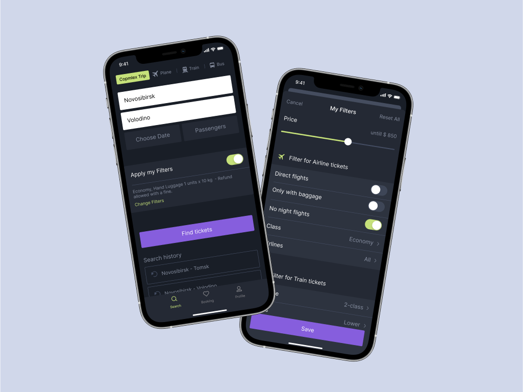 Ticket Search | UX/UI Mobile app by Anna on Dribbble