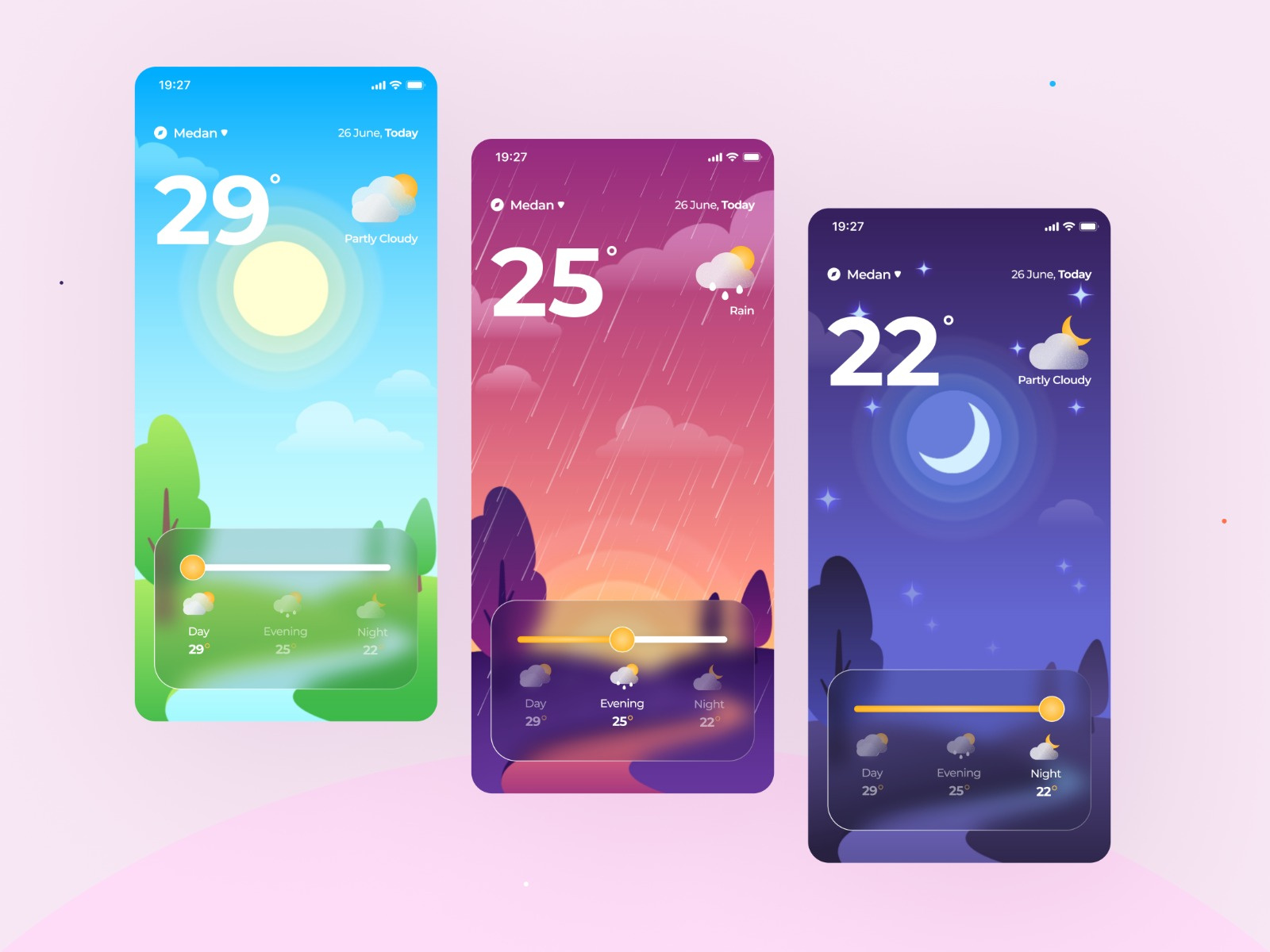 UI Design “Weather App” by Vincent on Dribbble