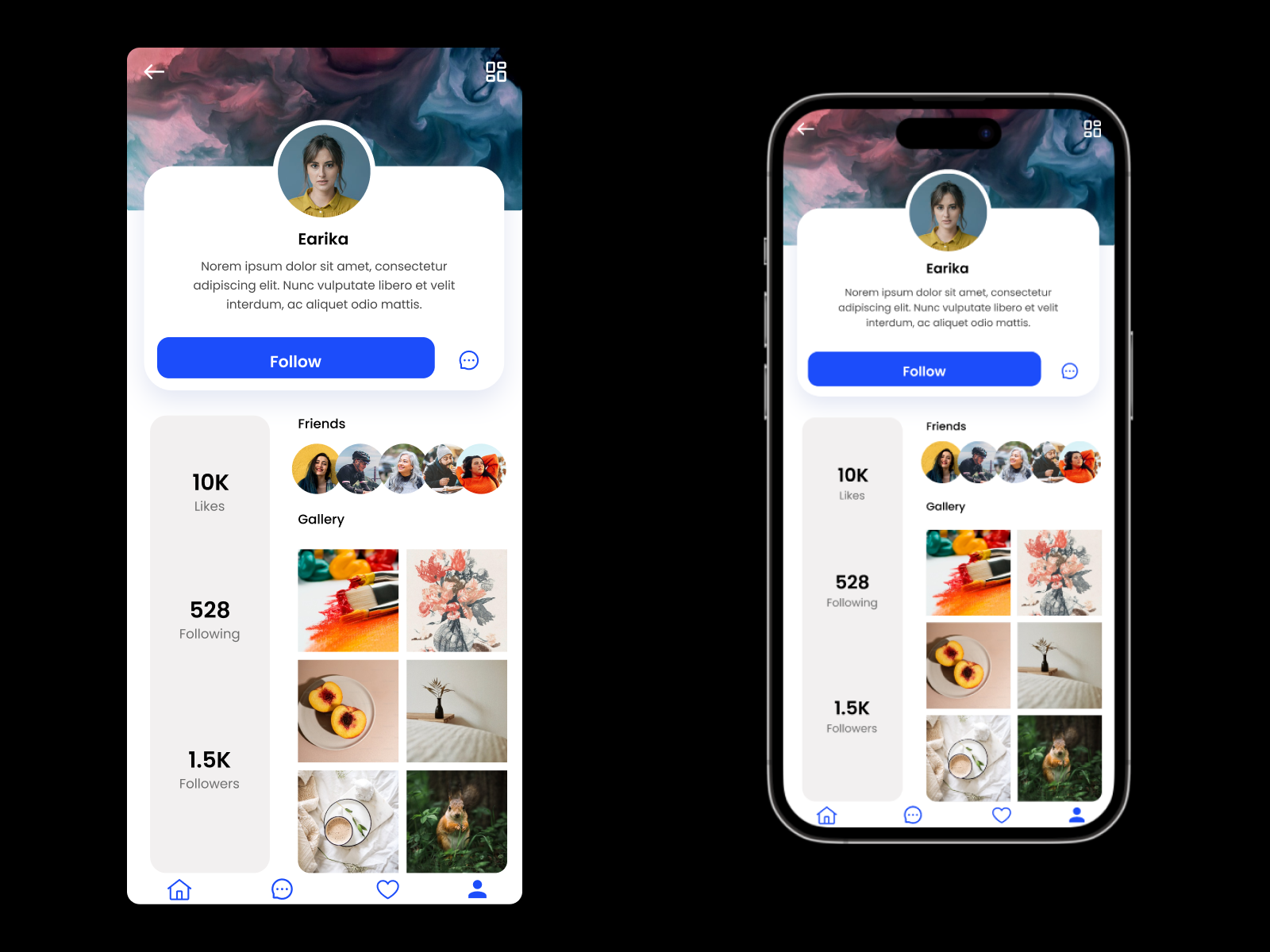User Profile | Mobile UI Design by Sushma Tamrakar on Dribbble