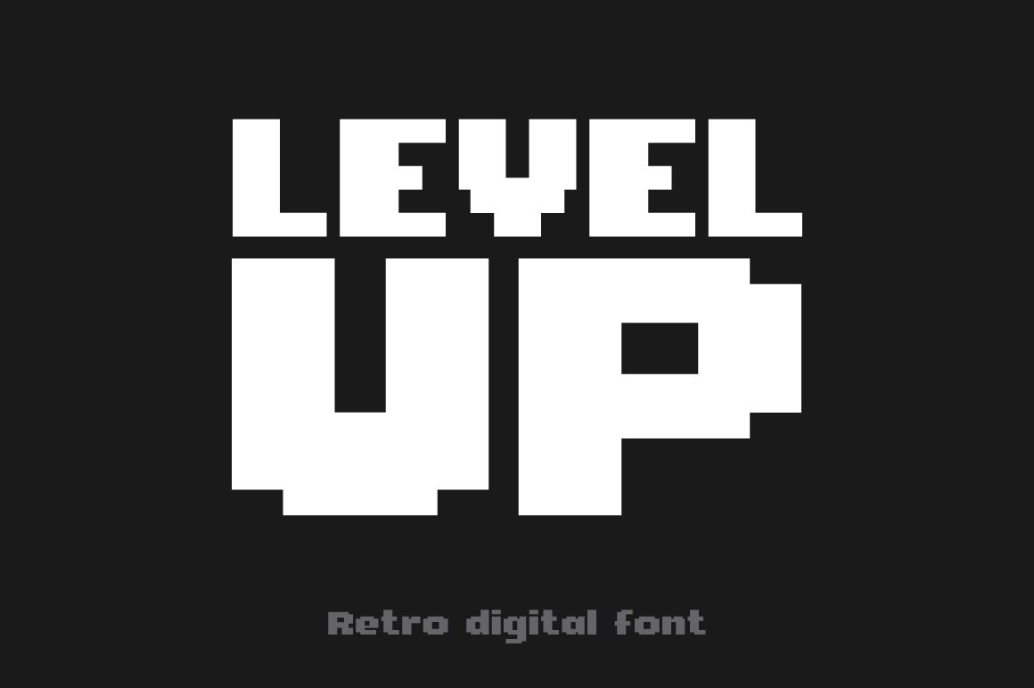 Level Up font by TafrihanSaputra_ on Dribbble