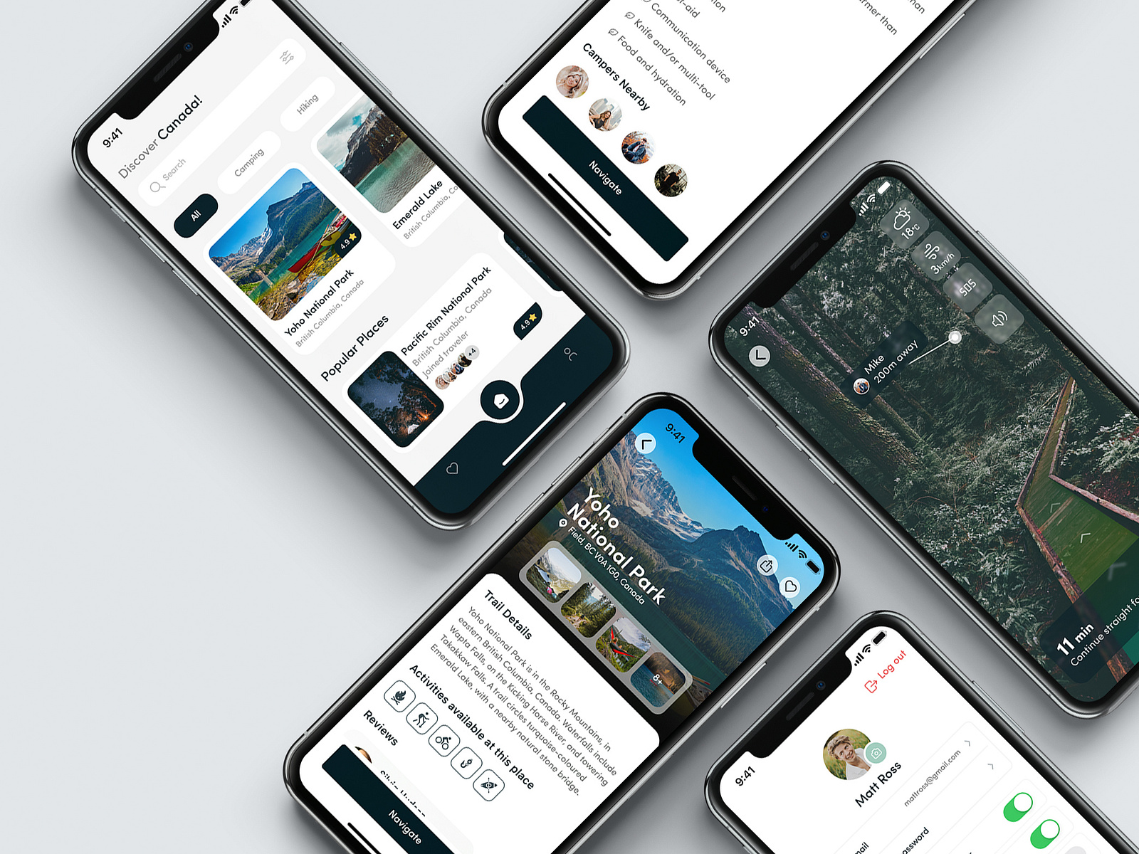Camping and Hiking planner app UI/UX design by Partho Prothim Datta on ...