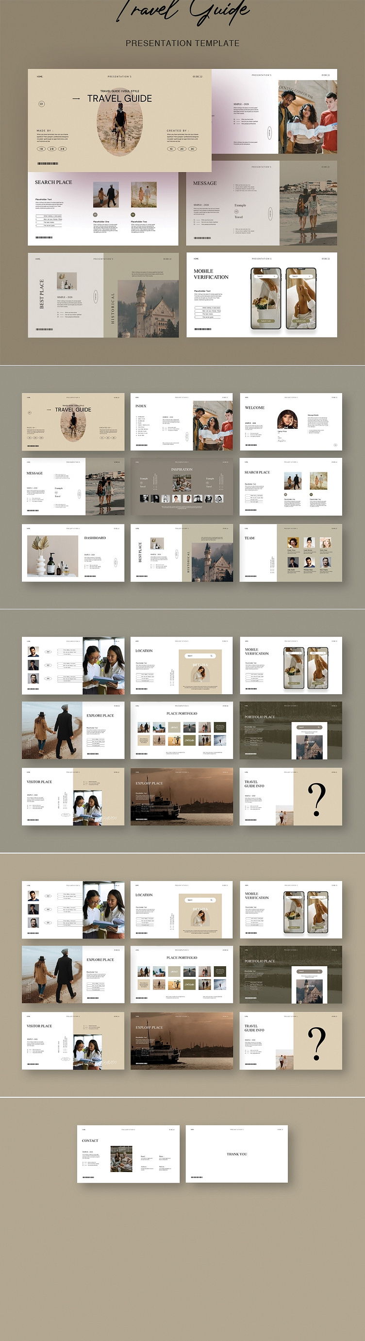 Travel Guide Presentation Template by Digi2030 on Dribbble