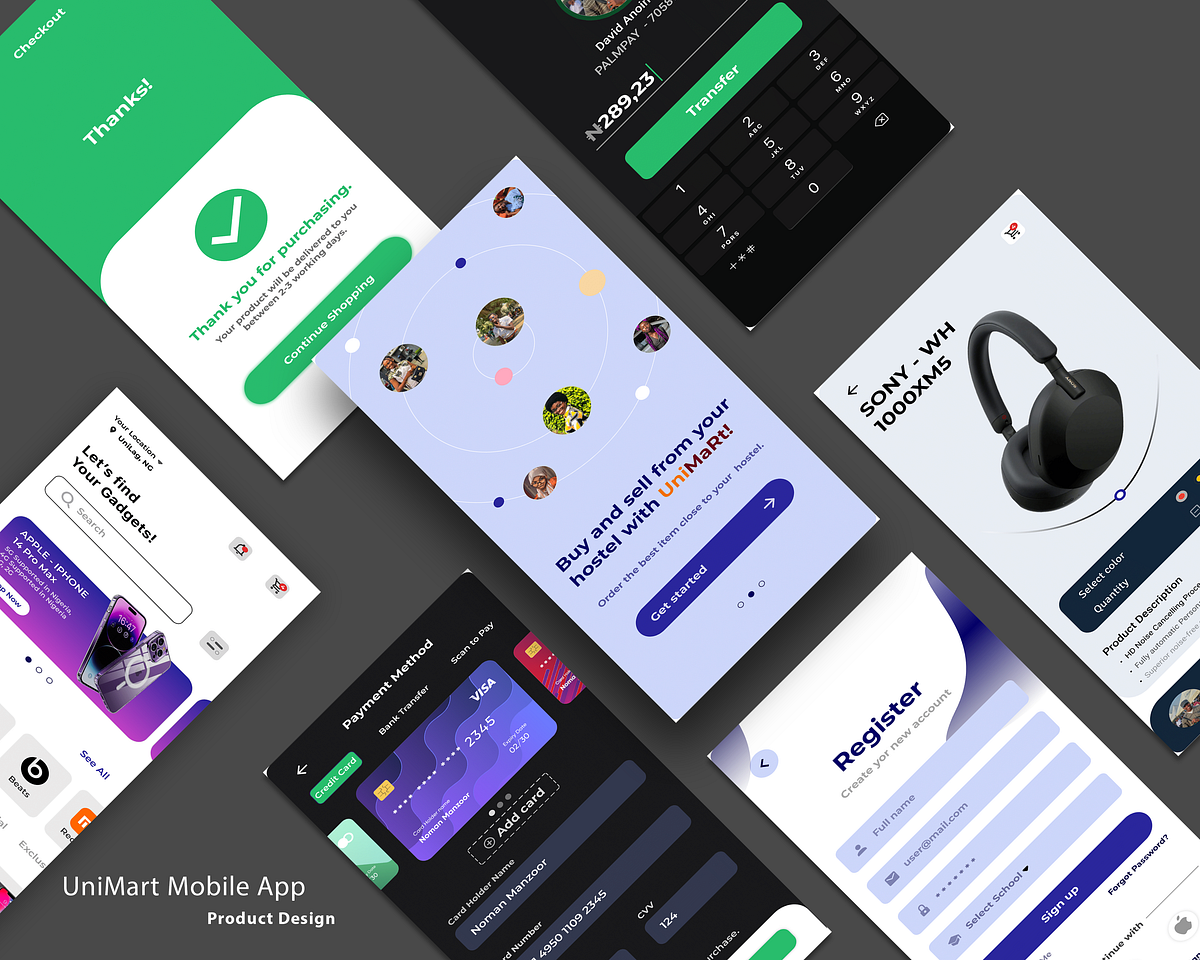 Creative Mobile App UI design Store by Stanley Ameh on Dribbble