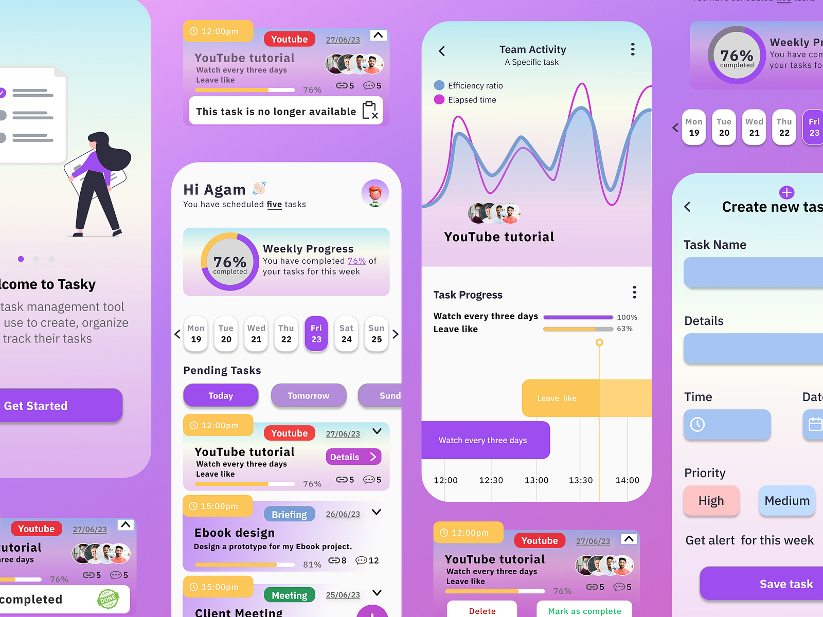Tasky by Agam Singh Sahni on Dribbble