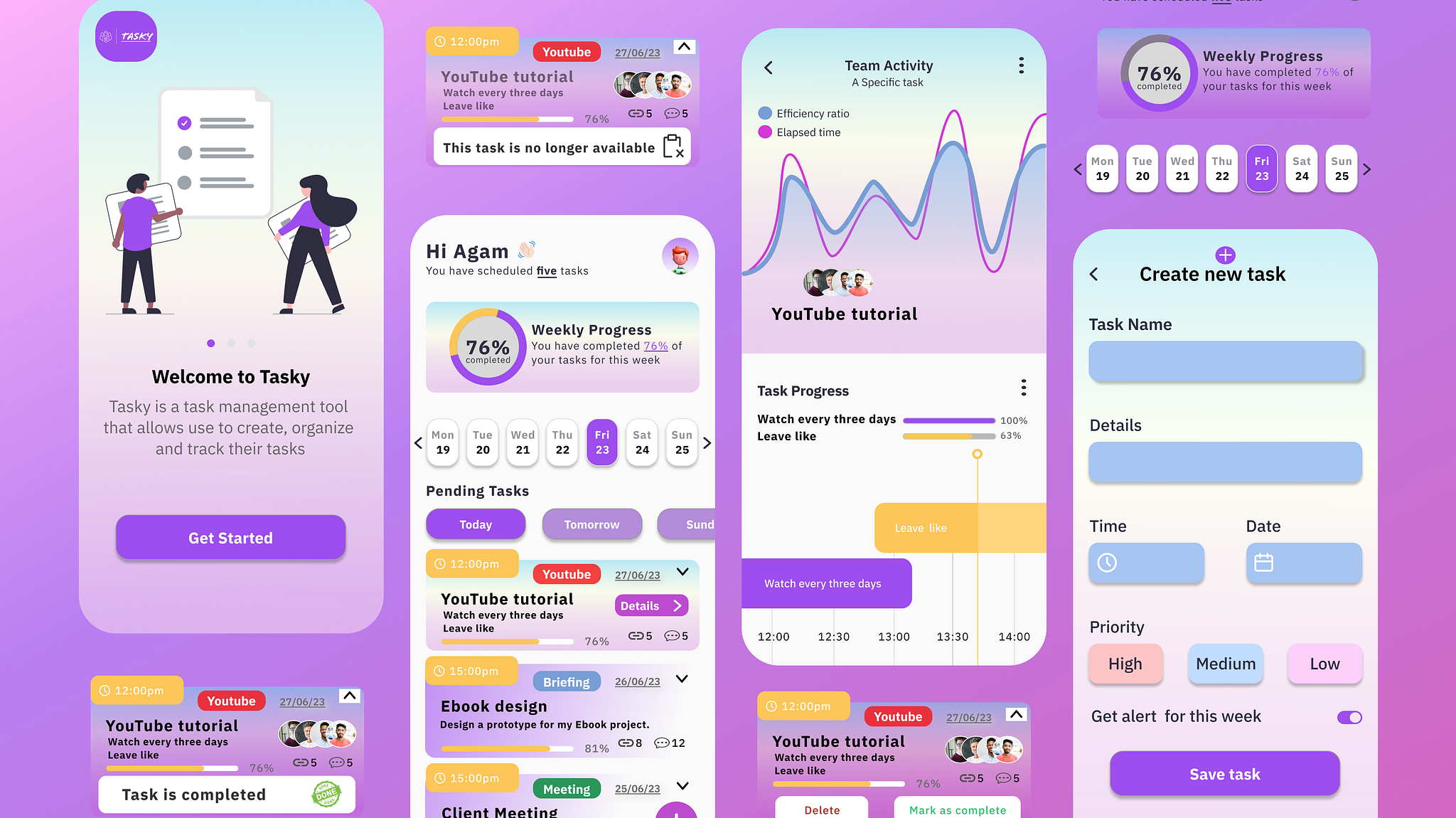 Tasky by Agam Singh Sahni on Dribbble