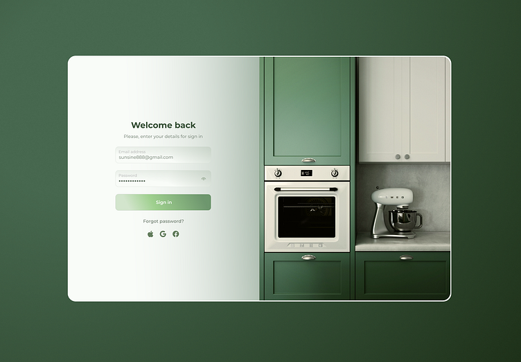 Sign in page by webdesign on Dribbble