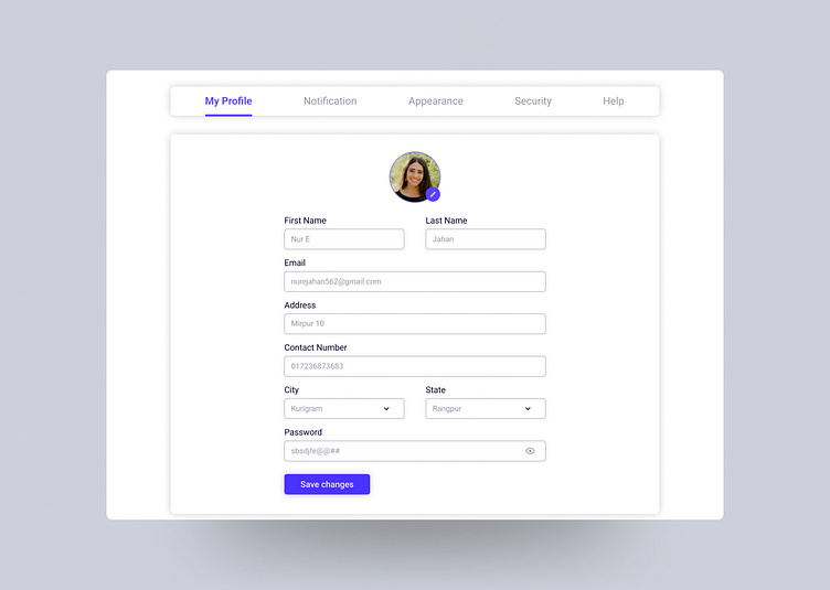 User Profile Design by Shakil Ahmed on Dribbble