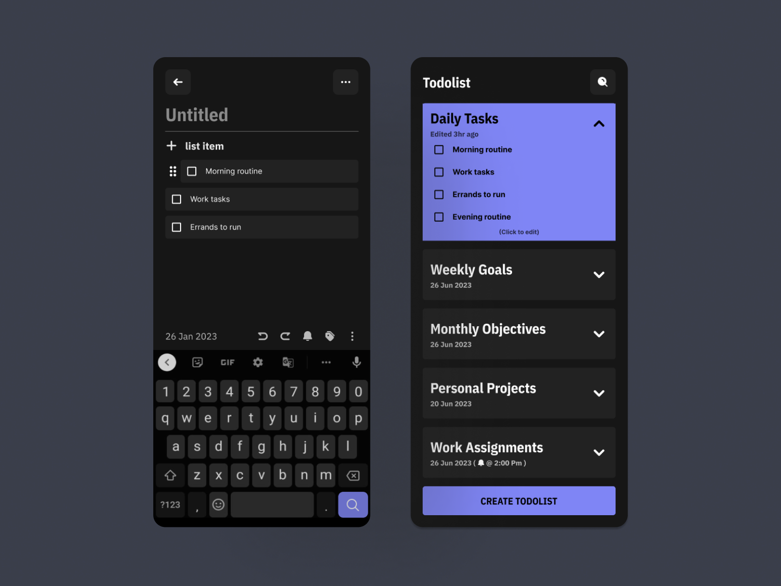 ToDo List Ui Design - Ui042 by Kishin Madhwani on Dribbble