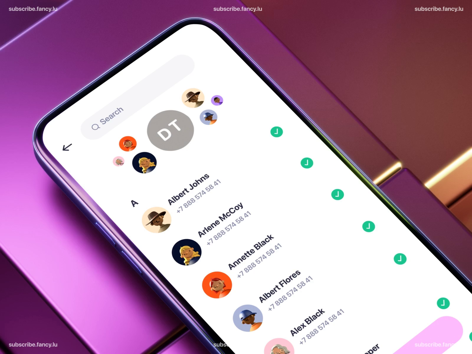 Create chat group mobile app 3D animation by ALEX BENDER for FANCY on ...