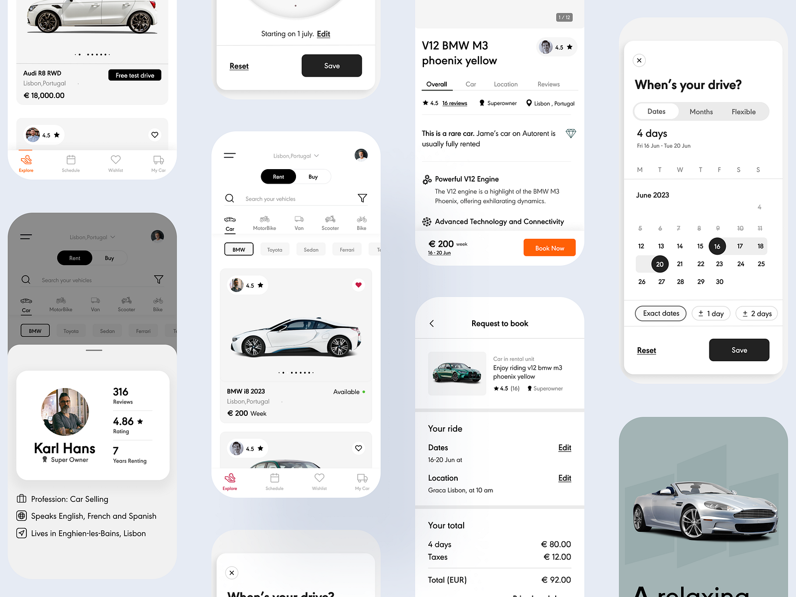 Car Renting Application by Mahfuz on Dribbble