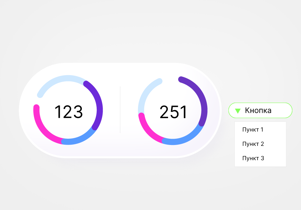 Widget animation with dropdown menu and buttons by Timofey Goryushin on ...