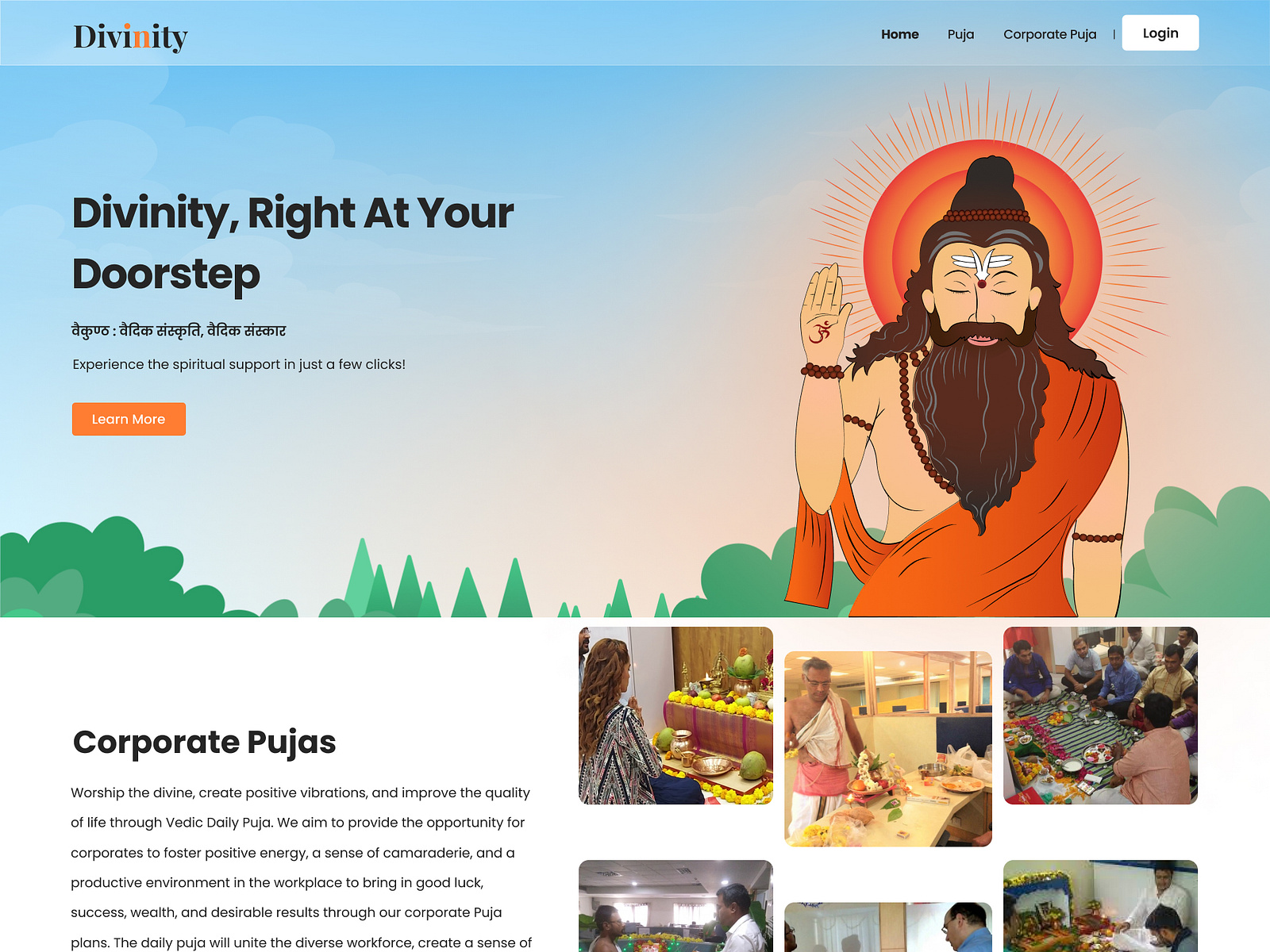 Divinity-A Online Puja Booking Website by hemant pareek on Dribbble