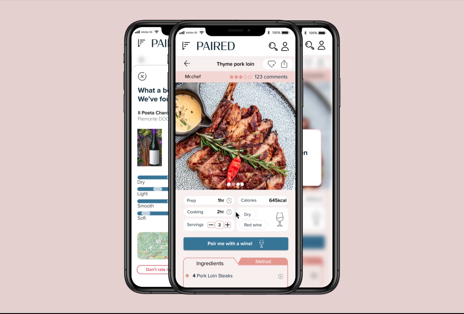 Paired - Food and wine pairing app by Kay Edwards on Dribbble