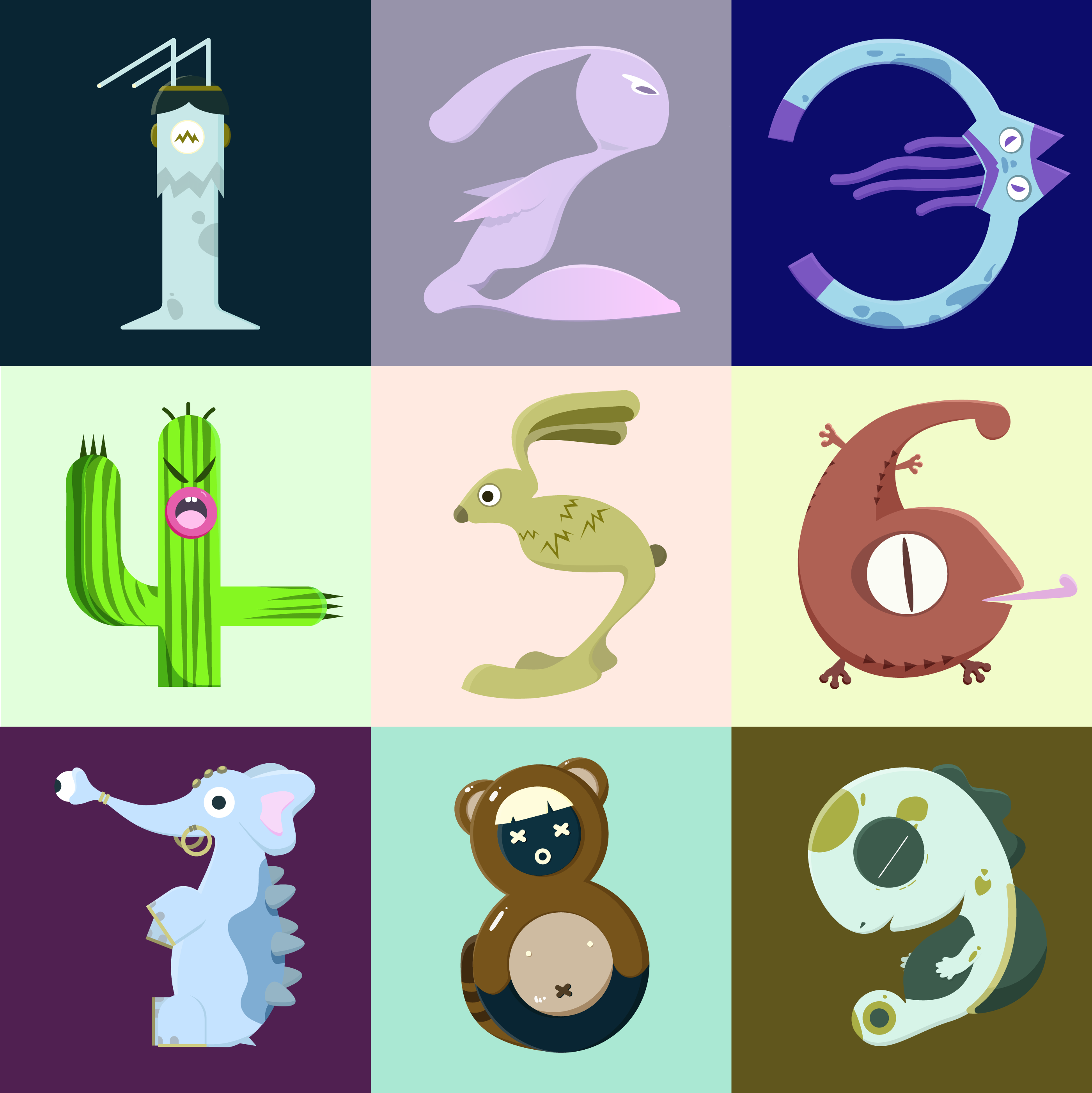 36 Days of Type | Imaginary Creatures by Jenny I Lee on Dribbble