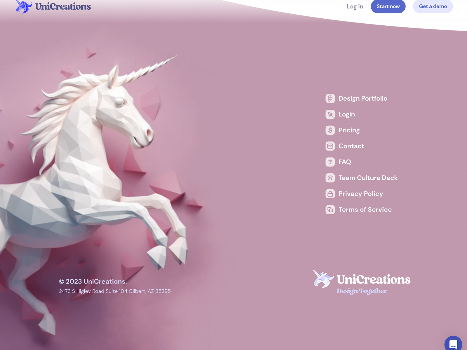 UniCreations Design Service - Footer design by Jacob Turner on Dribbble