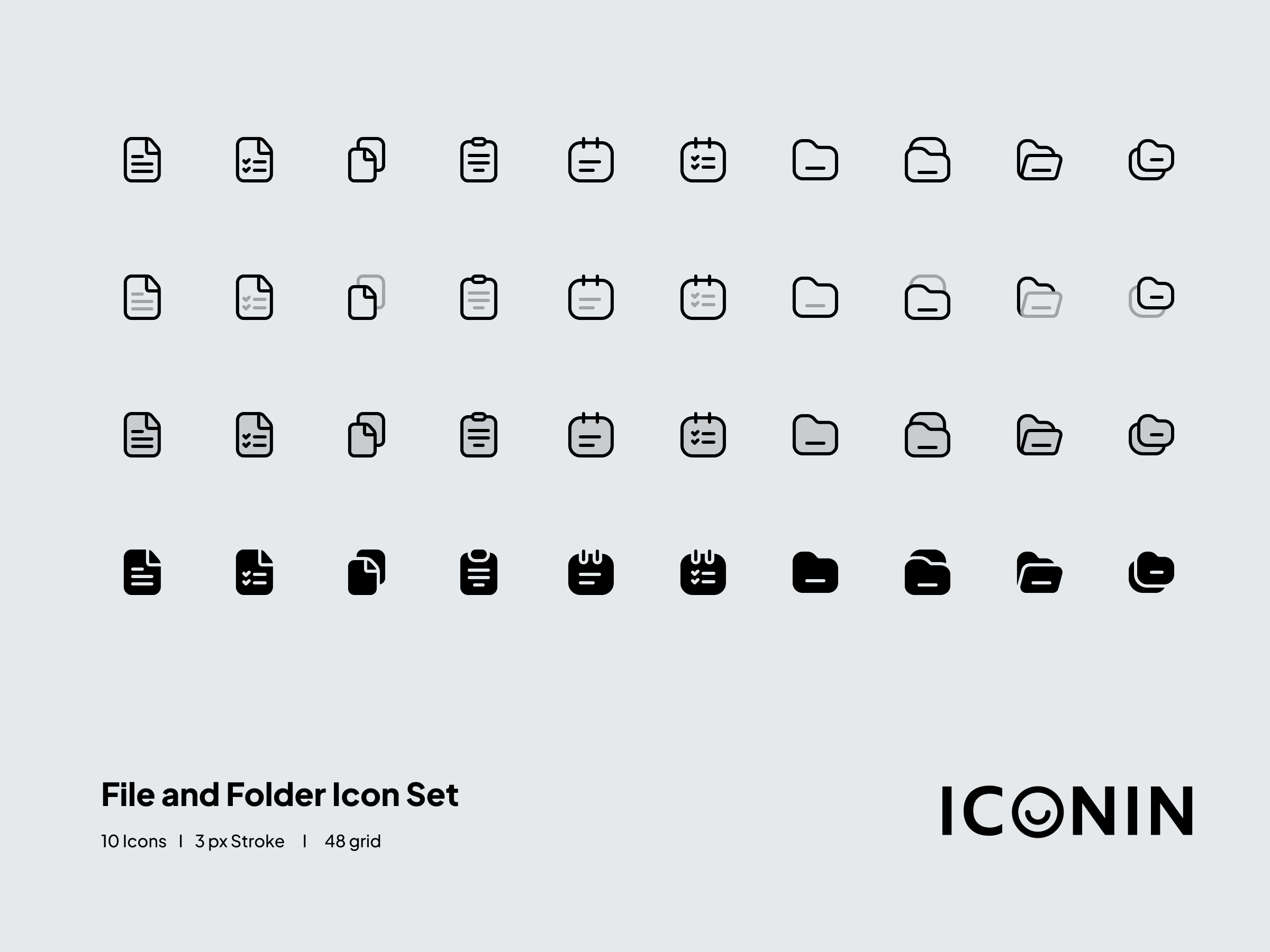 Iconin : File and folder Icon Set by Rizky Ramadhana 🌵 for Caraka on ...