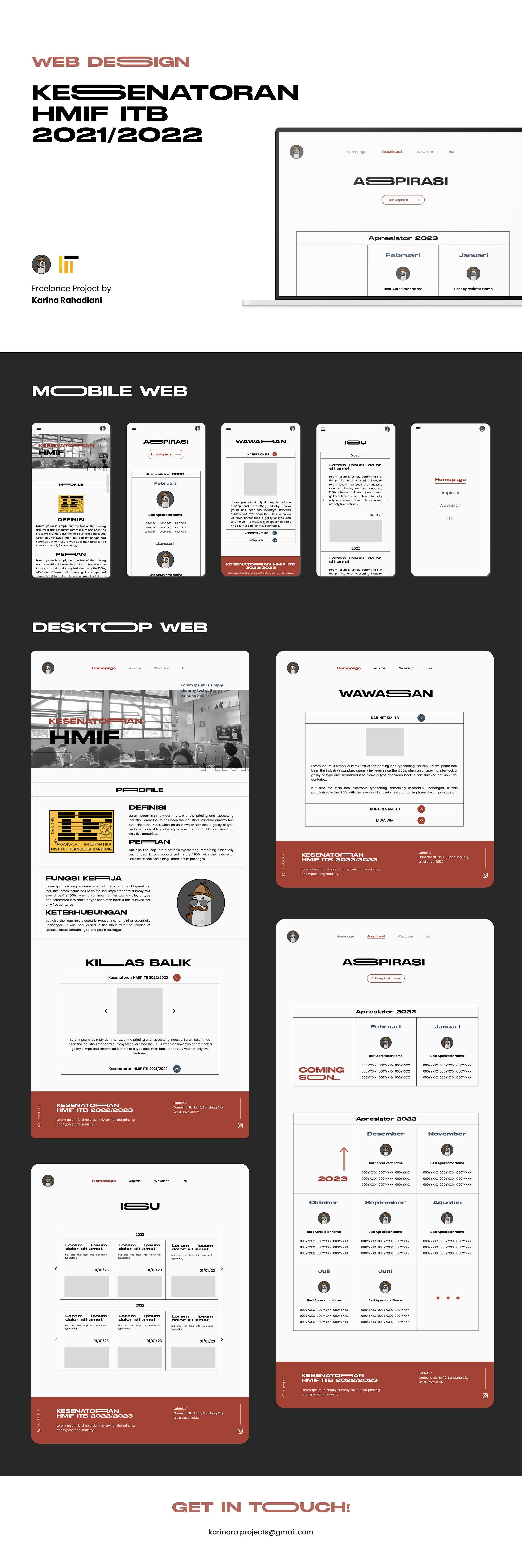 UI/UX Design for Kesenatoran HMIF ITB [Freelance Project] by Karina ...