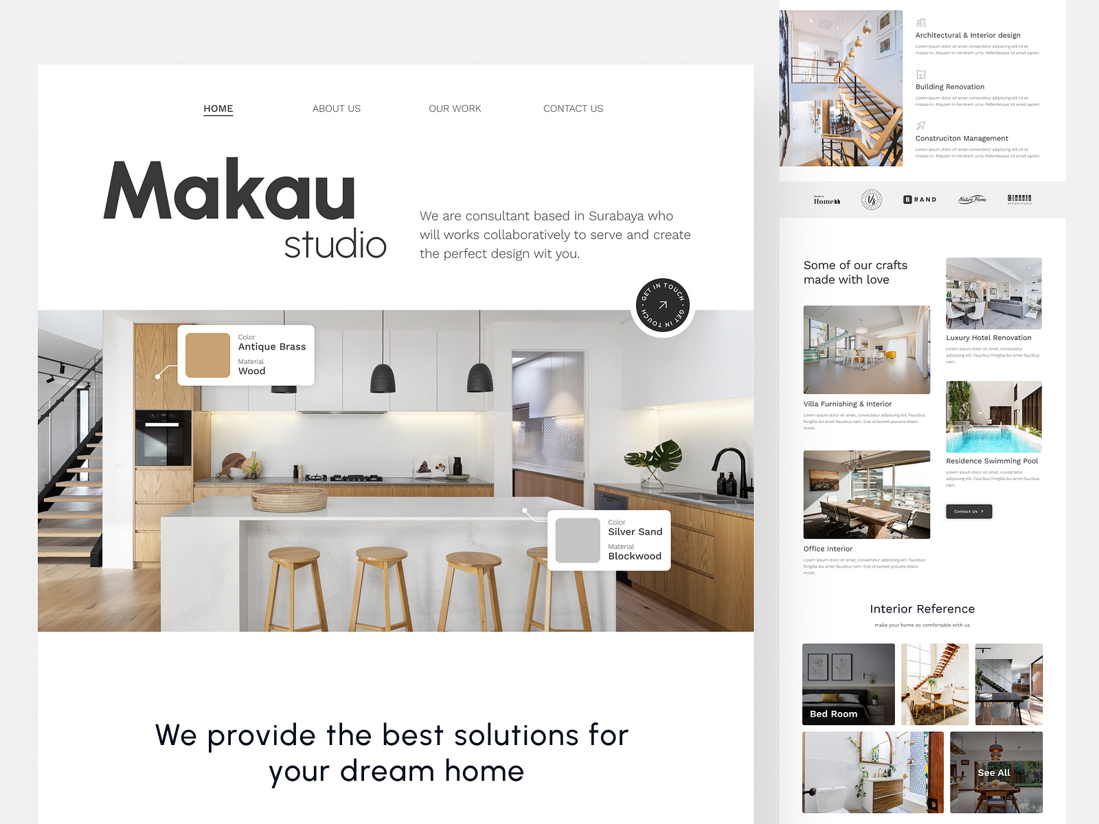 Makau Studio - Interior Design Landing Page by Dimarta J Faradiba for ...