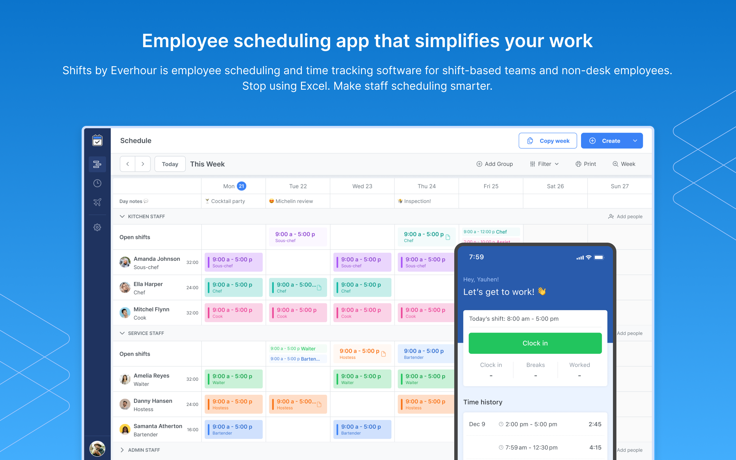 Shifts by Everhour by Yauhen Rymasheuski on Dribbble