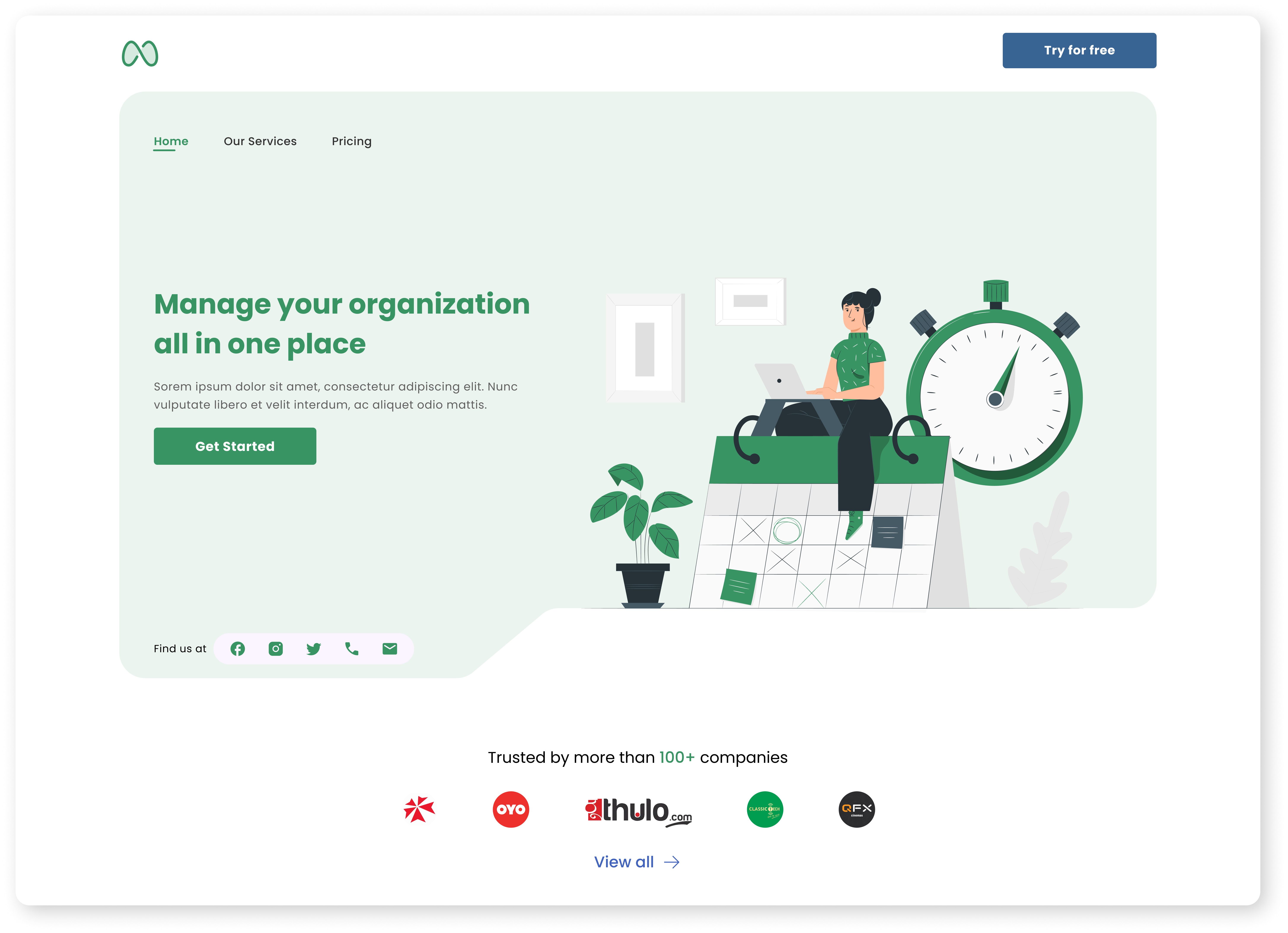 Membership Management System Landing Page by Aadarsha on Dribbble