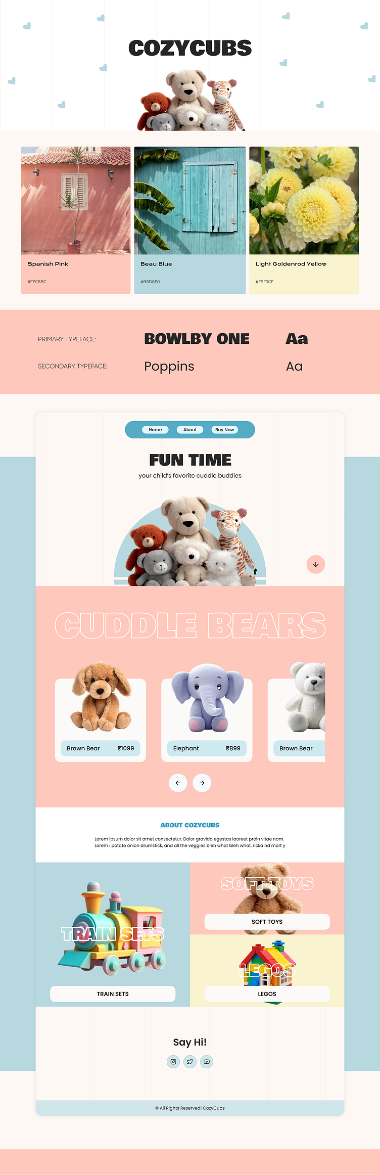 Cozy Cubs: Landing Page UI for A Toy Brand by createxp on Dribbble