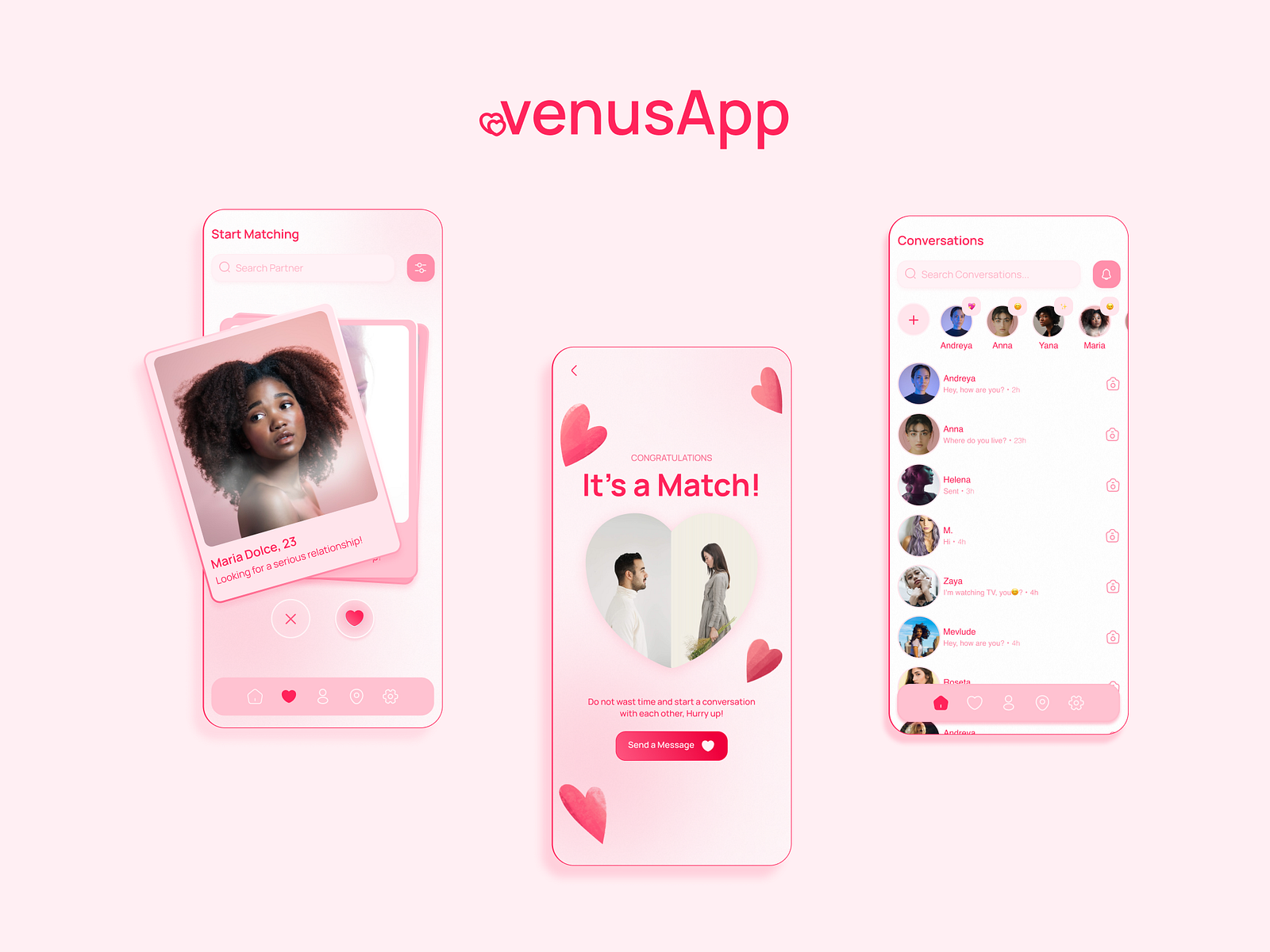 Venus Mobile Application - Case Study by Maja on Dribbble