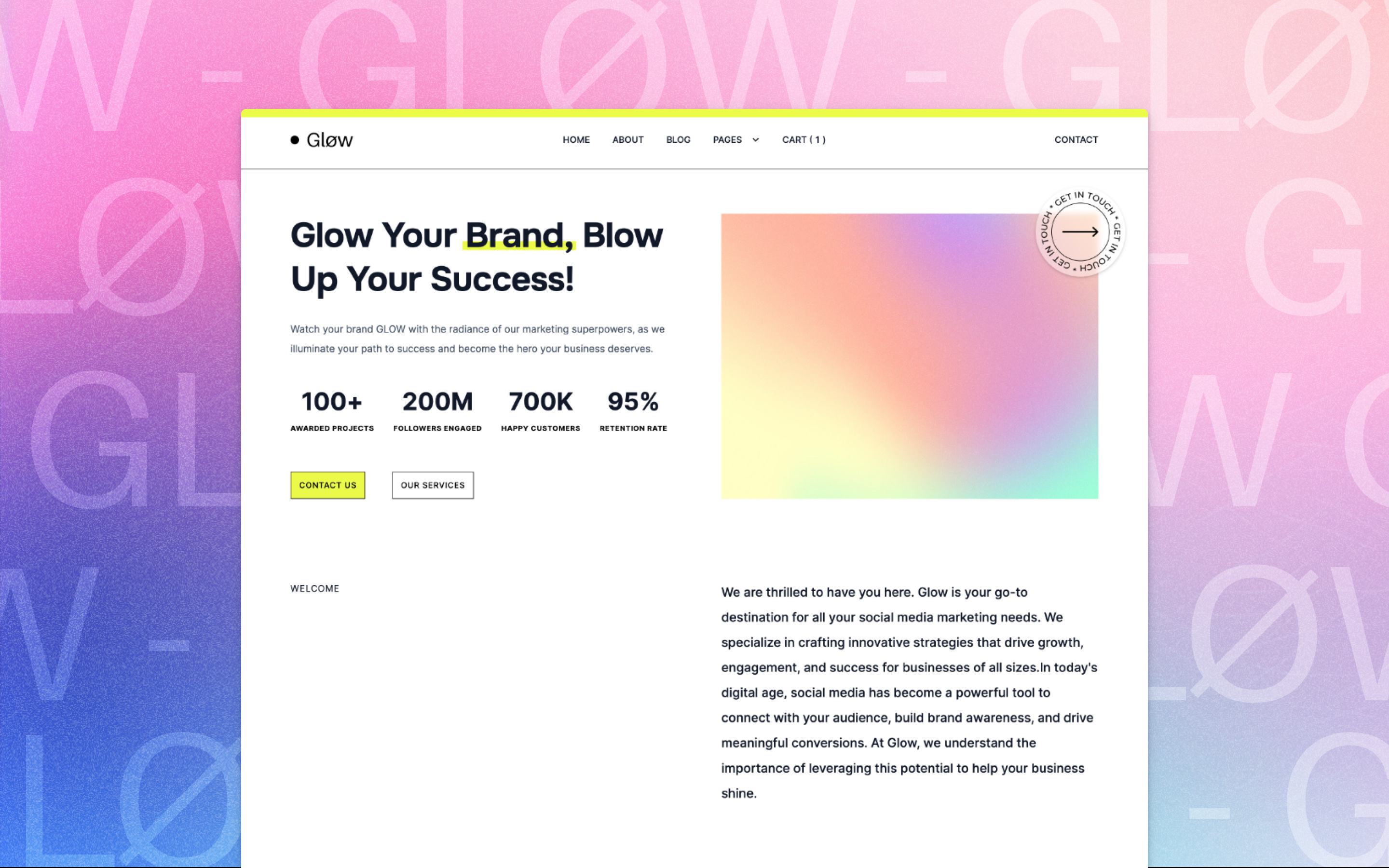 Glow - SMMA Webflow Template by Michael Tovmach on Dribbble