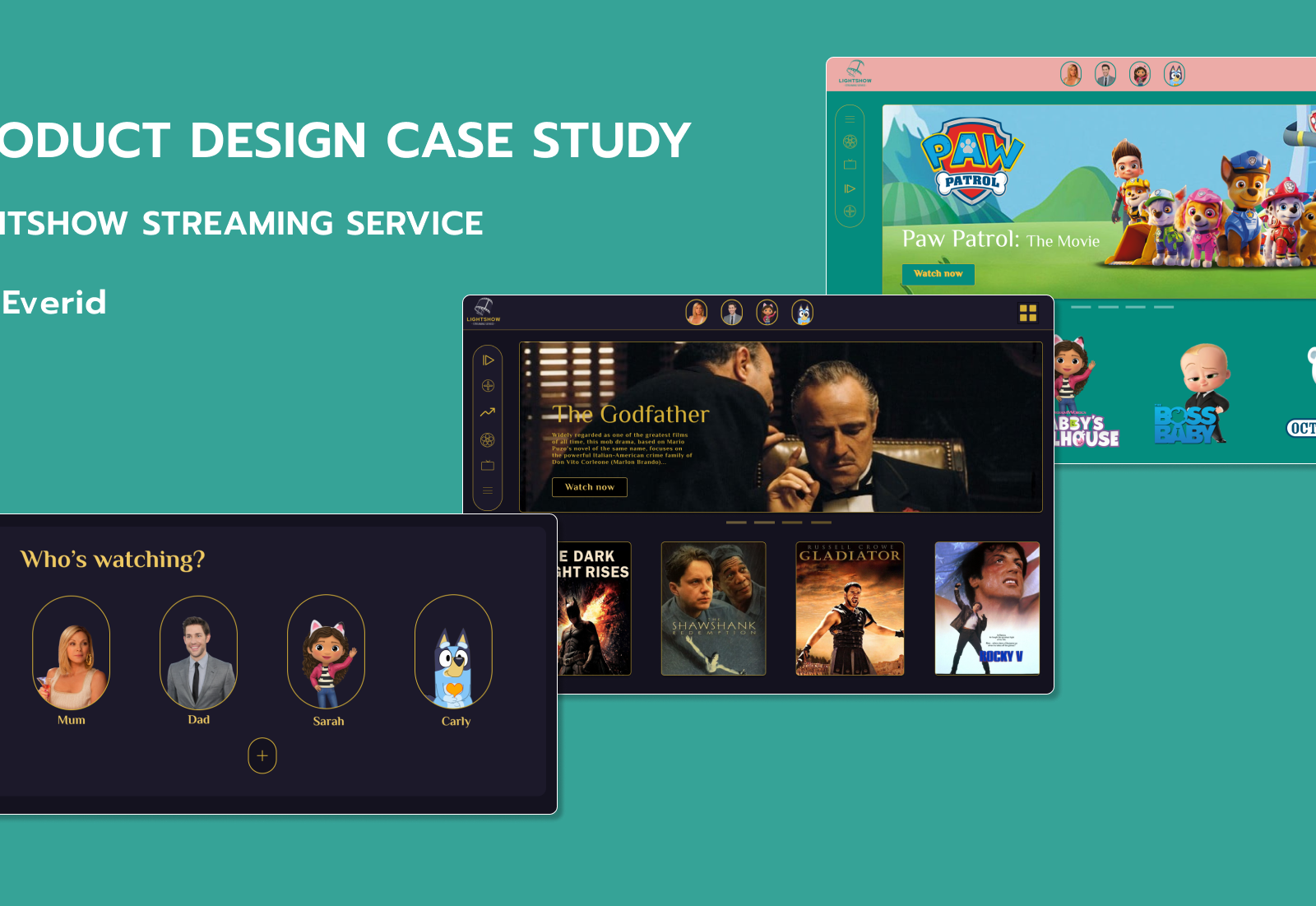 LightShow (streaming service) - Product Design case study by Jon Everid on Dribbble