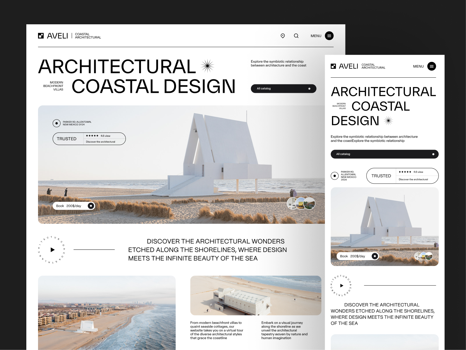 Architecture Agency Landing Page by Levi Wilson for QClay on Dribbble