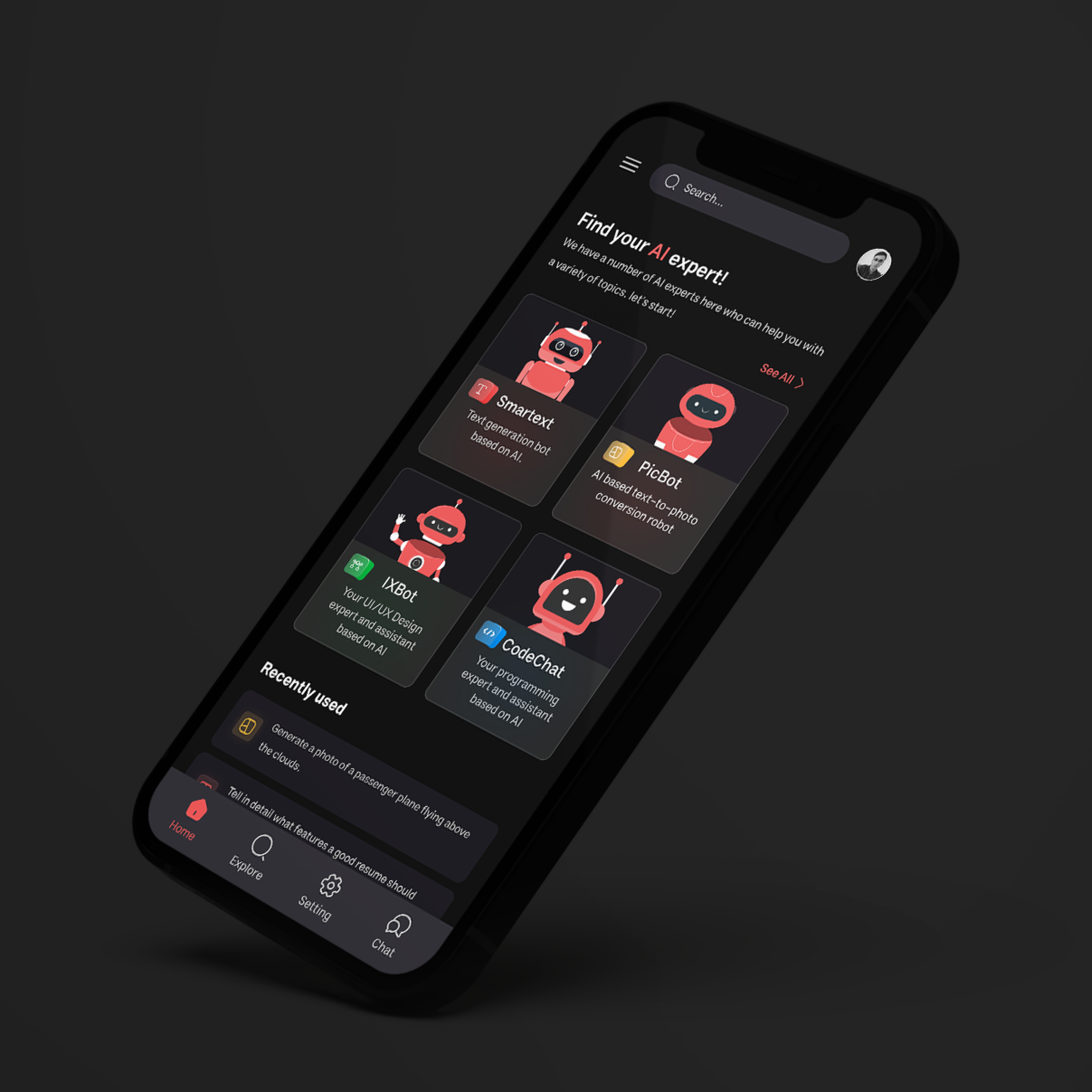 AI Chat App by Sardar Wazifeh on Dribbble