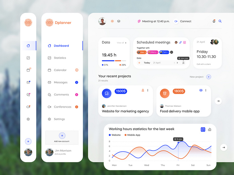 Project Management Dashboard by Bogdan Falin for QClay on Dribbble Project Management Dashboard by Bogdan Falin for QClay on Dribbble