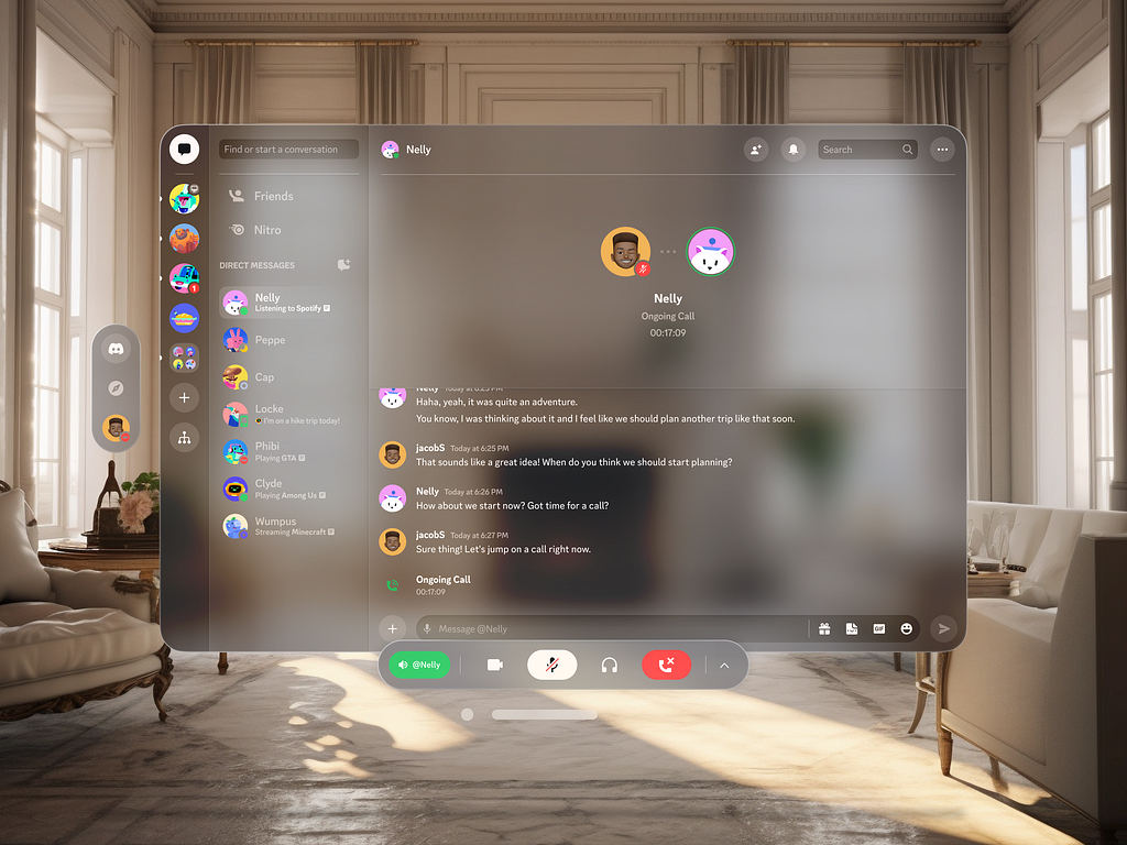 Discord UI: Vision PRO/OS Spatial UI Design by Lycoris | UX/UI & Motion ...
