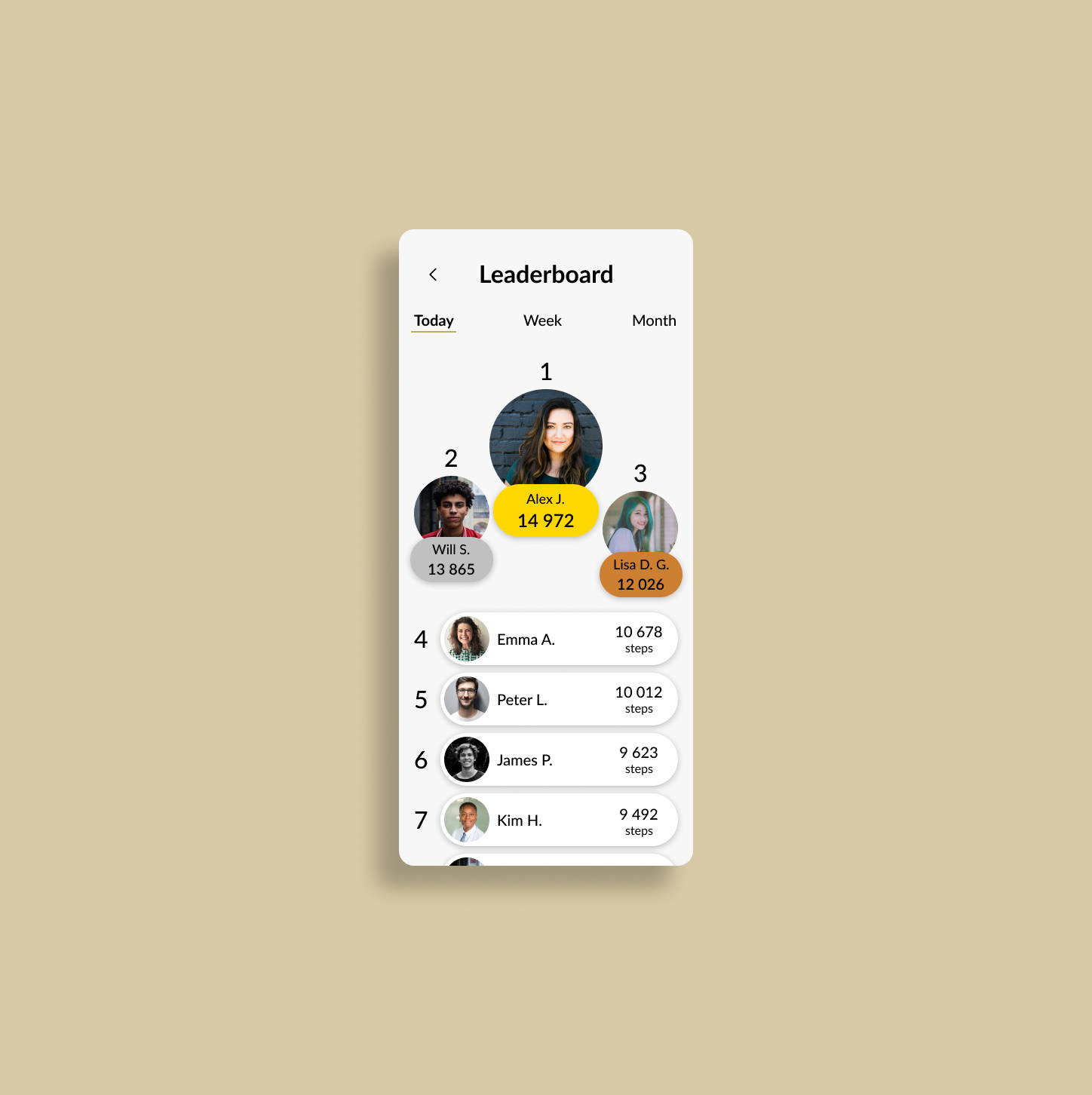 Daily UI #019 - Leaderboard by Isabella Mattsson Egnér on Dribbble