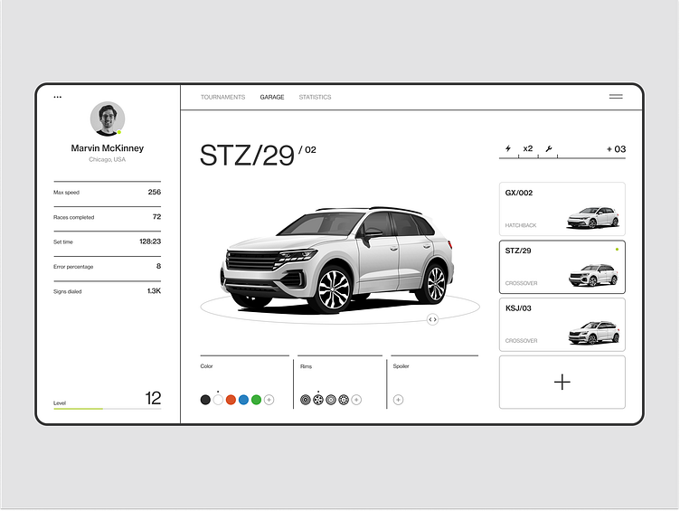 Keyboard Racing Garage V1.2 by Andrey Novickov on Dribbble