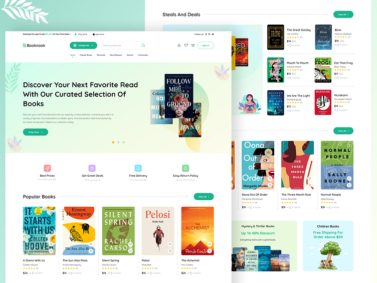 Bookstore website by OisheeUXStudio on Dribbble