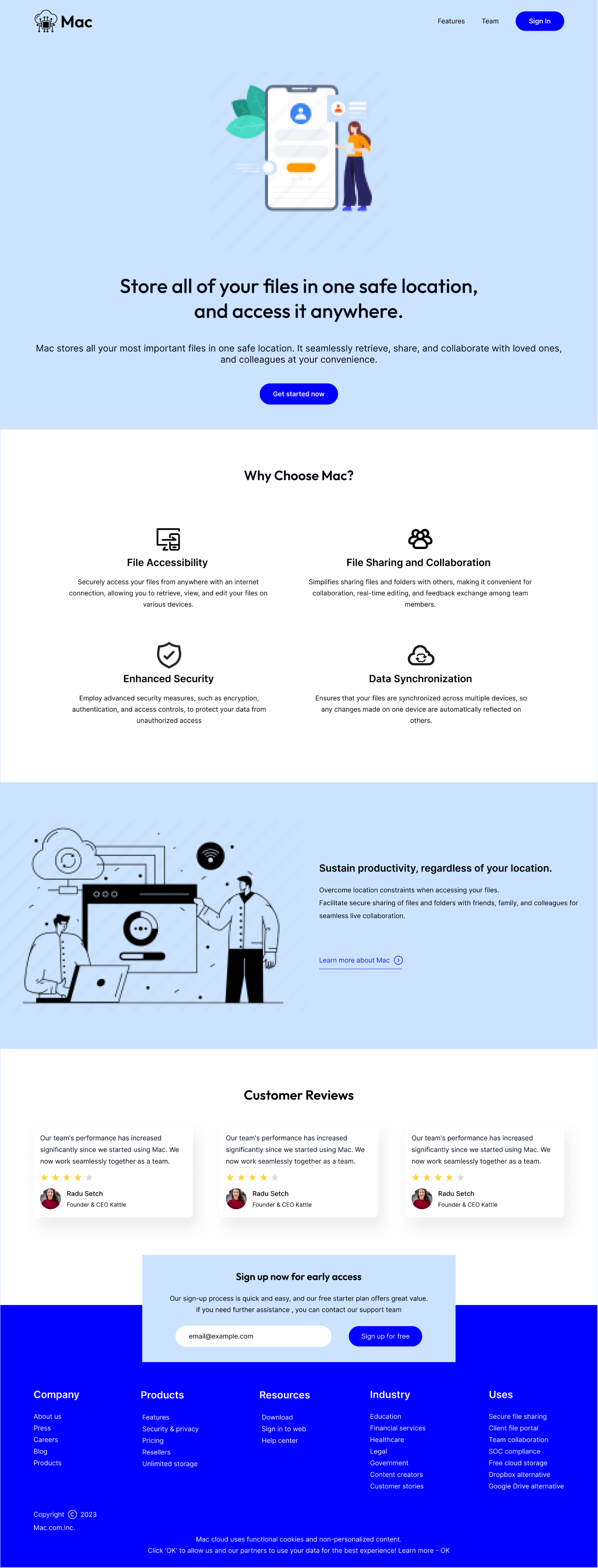 Cloud Storage Landing Page- Web Design by Charity Ifeanyichukwu on Dribbble