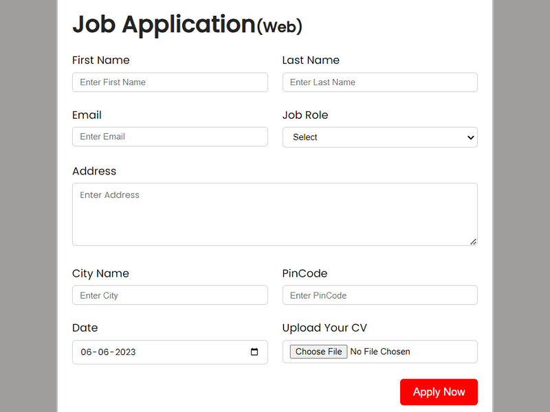 Browse thousands of Job Application Form images for design inspiration ...