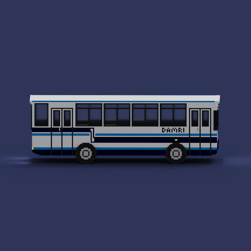 Retro Damri Bus by eggblush on Dribbble