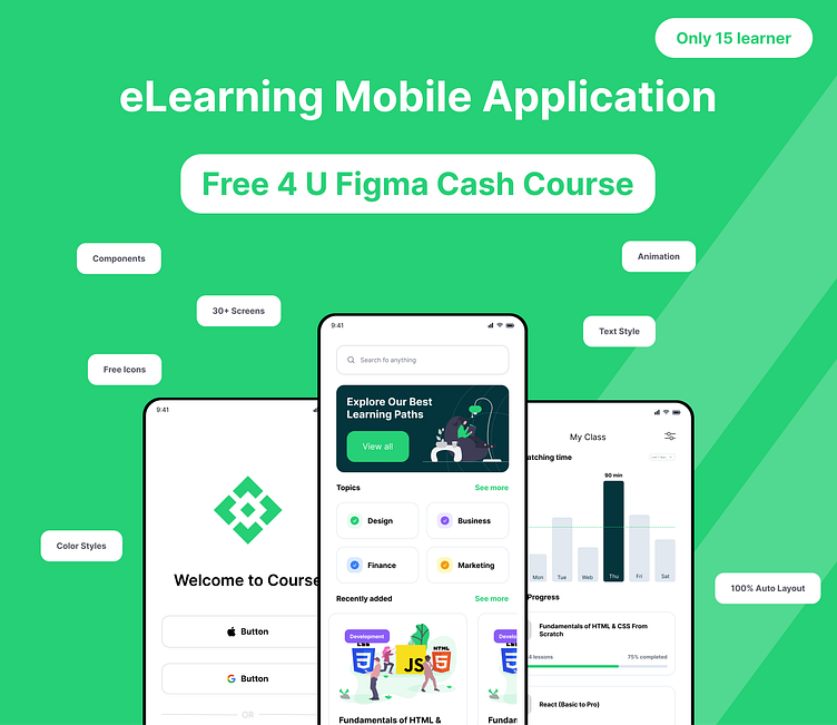 eLearning Mobile Application by San Lin Htike on Dribbble