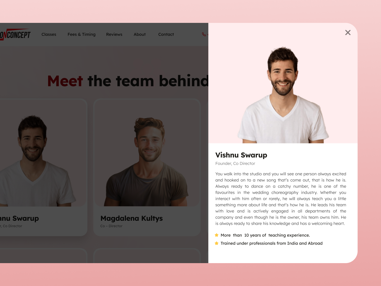 Team Details - Choreo N concept by Rahul Choudhary on Dribbble