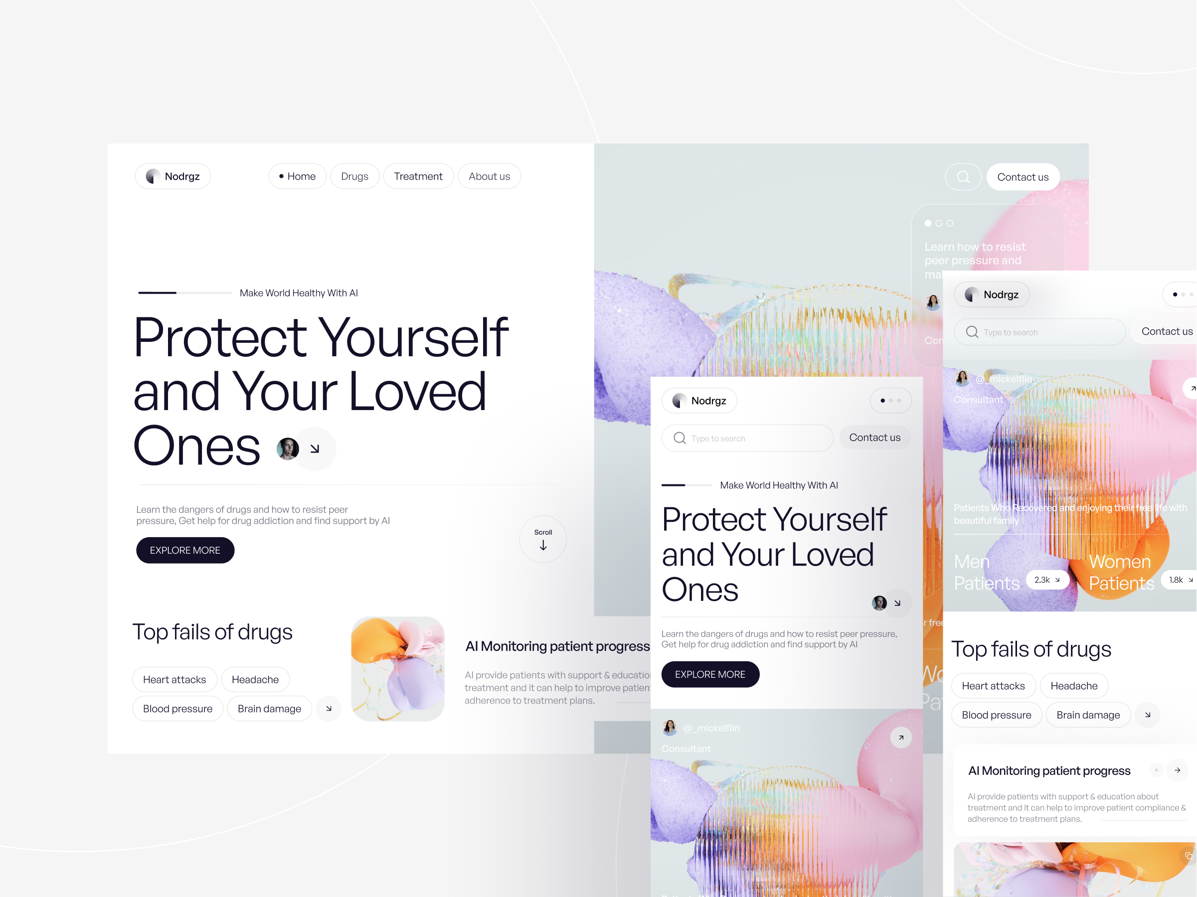 Medical Consulting Landing Page by Levi Wilson for QClay on Dribbble
