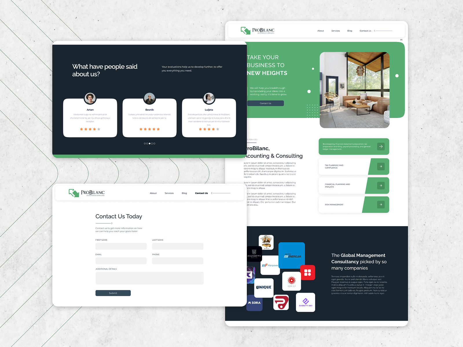 Accounting & Consulting - UI/UX Design by Dardan on Dribbble