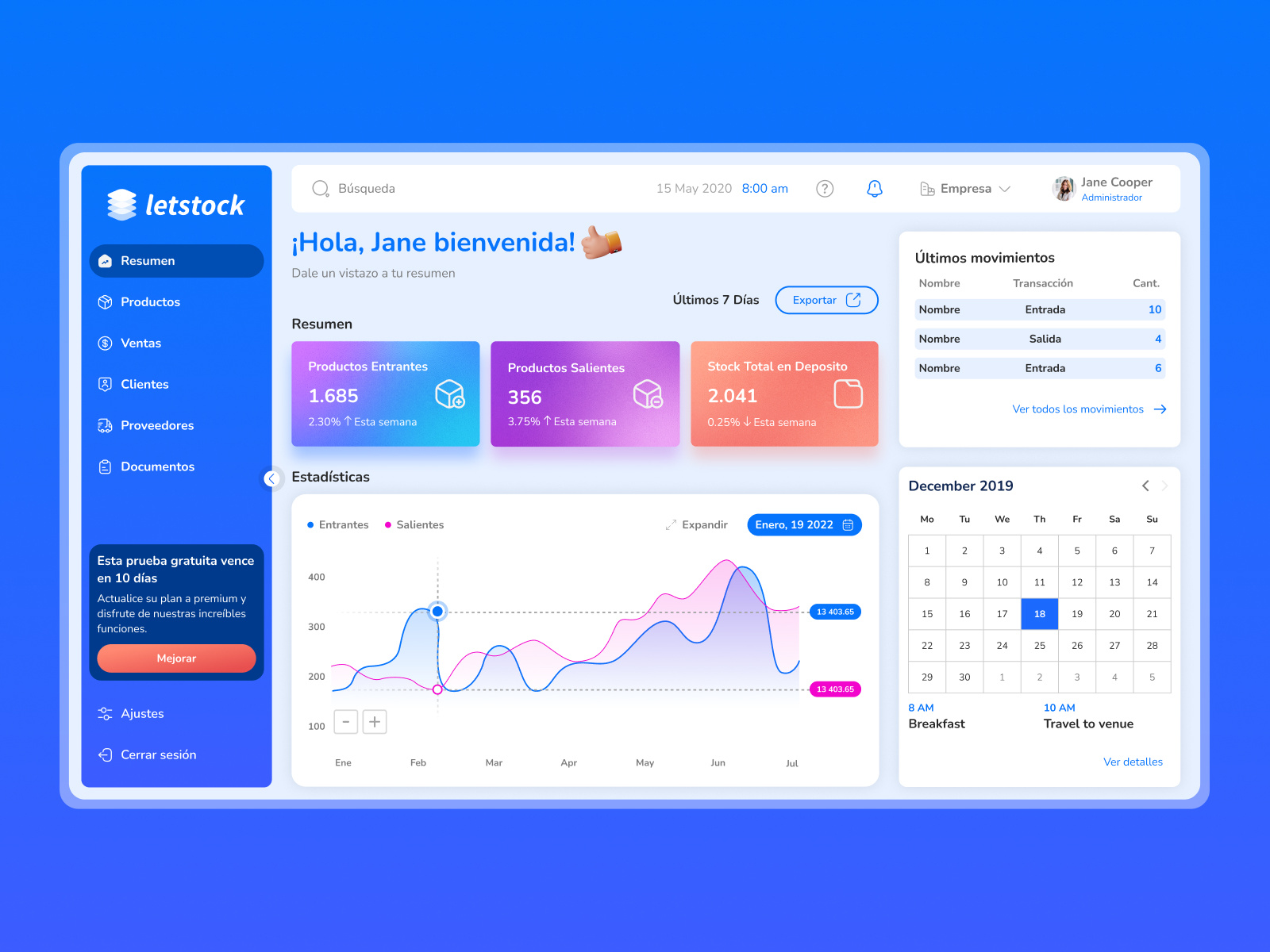 Inventory dashboard: Analytics UI UX by JOEL JOSE LEAL RIOS on Dribbble