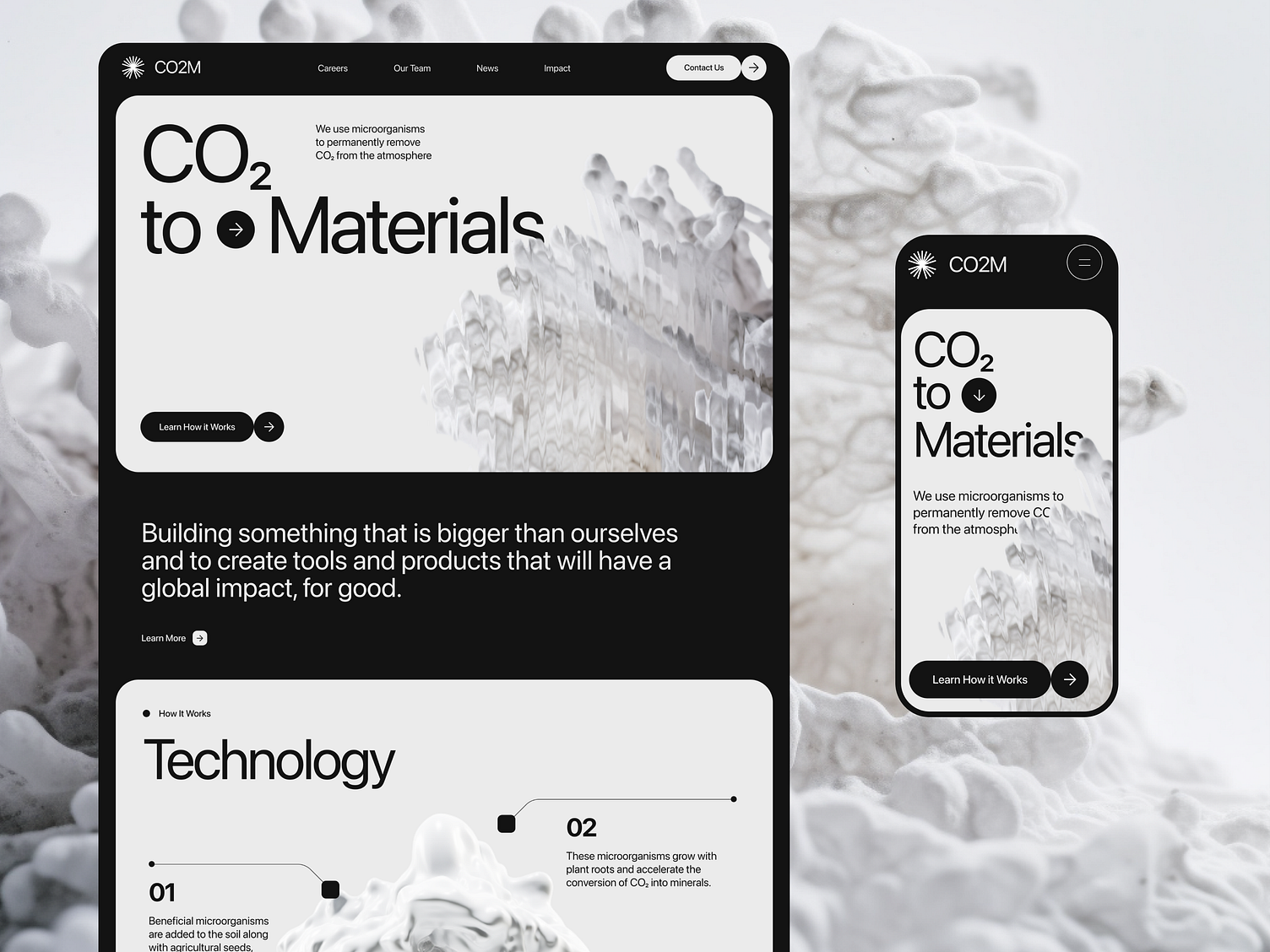 CO2M - Climate Change Startup Website Design by Alex on Dribbble